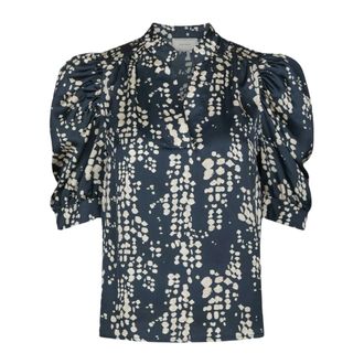 Neo Noir Bluse - - Blouses & Shirts - Damen - Blau - L