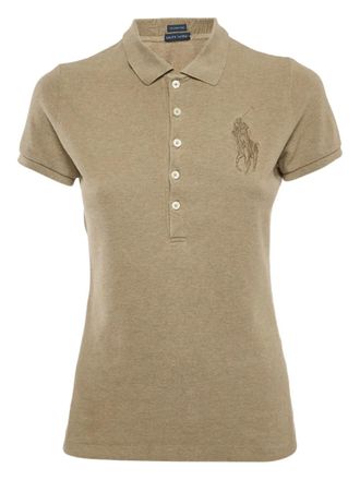 Ralph Lauren polo &agrave; plaque logo - Tons neutres