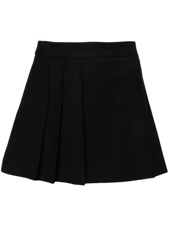 P.A.R.O.S.H. minijupe plissée à design asymétrique - Noir