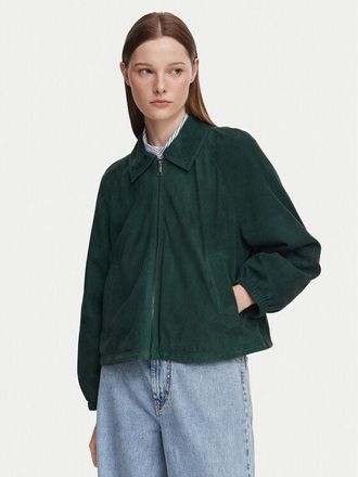Max Mara Lederjacke Zuppa 2625446011 Gr&uuml;n Regular Fit