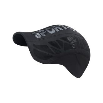 Generico Casquette en maille avec visière réglable avec imprimé lettres et protection solaire pour randonnée, cyclisme, randonnée, plage, golf, camping, Noir, 