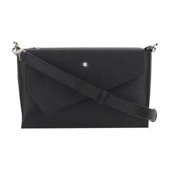 Montblanc Schultertasche aus strukturiertem Leder mit Logo - - Bags - Herren - Schwarzk - ONE SIZE