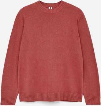 Arket Pullover Aus Leinen Und Seide -Rot
