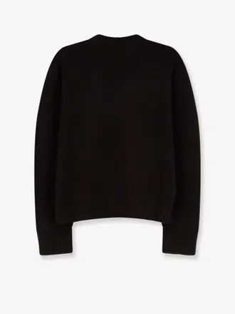 Alysi Womens Crew-Neck Merino-Cashmere Sweater Brown Merino Wool