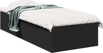 vidaXL Cadre de lit sans matelas noir 90x190 cm Vidaxl