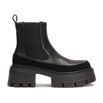 Kazar Schwarze Chelsea-Boots auf einer erh&ouml;hten Sohle mit Pr&auml;gung - - Shoes - Damen - Schwarzk - 36 EU