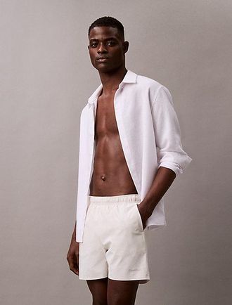 Calvin Klein Medium Badeshorts Mit Tunnelzug - Ck Tech - Chalk - Herren - XXL