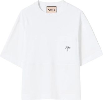 Plan C Plan C, Femme, Tops, Blanc, Taille: 36 FR T-Chemises