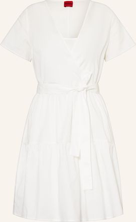 HUGO BOSS Hugo Kleid Kilisa Mit R&uuml;schen weiss