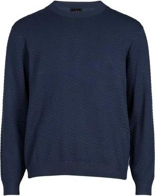 A|X Armani Exchange Pull droit en maille zig zag
