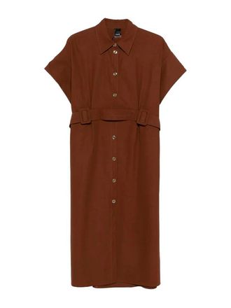 Pinko Robe Au Genou - Marron