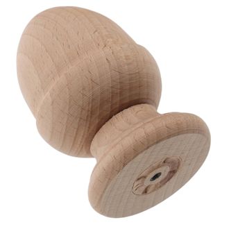 Cabilock Dekorative Holzpfostenkappe 6X10cm Handgeschnitzt Unbehandelt f&uuml;r Bettpfosten Treppen und Gardinenstangen Europ&auml;isches Holz Deko Endst&uuml;ck f&uuml;r Selbstge