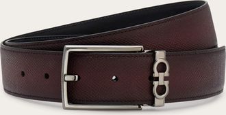 Ferragamo Damen Verstellbarer Gancini Wendeg&uuml;rtel Rot