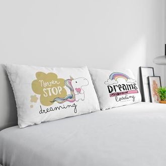 Italian Bed Linen PR-58 Kissenbezüge aus 100% Baumwolle, Digitaldruck, 1 Paar