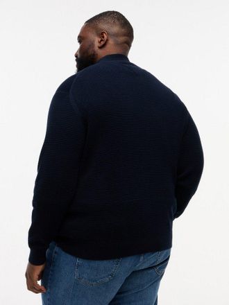 Tommy Hilfiger Big & Tall Strickpullover BT-SEASONAL STRUCTURE ZIP MOCK Gro&szlig;e Gr&ouml;&szlig;en