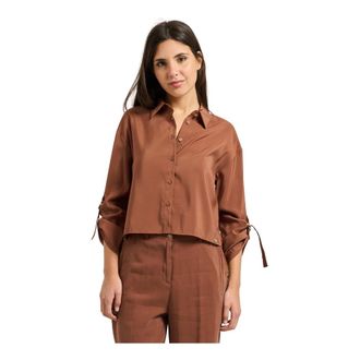 Gaud&igrave; Femme, Blouses et Chemises, Brun, Taille: 36 FR Chemise Coupe D&eacute;contract&eacute;e