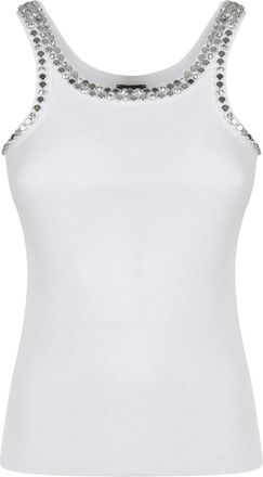 Pinko Pinko, Femme, Tops, Blanc, Taille: 40 FR Coriandoli Canotta Costina