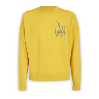 J.W.Anderson Homme, Pulls, Jaune, Taille: XS Felpe Crew Neck SweaT-shirt