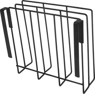 NUOBESTY Schneidebrettablage Doppellagig Schwarzer Organizer f&uuml;r Schneidebretter Einfache Montage ohne Bohren Praktisches K&uuml;chenregal f&uuml;r Schrankt&uuml;ren und Arbe