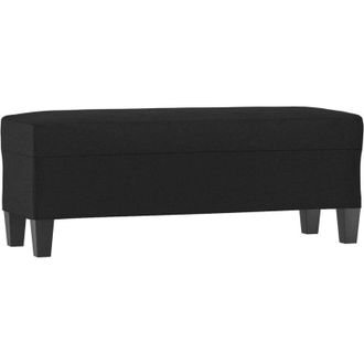 vidaXL Vidaxl - Banc de salle &agrave; manger noir 100x35x41 cm - Similicuir r&eacute;sistant aux taches - Multifonctionnel comme repose-pieds ou si&egrave;ge suppl&eacute;mentaire