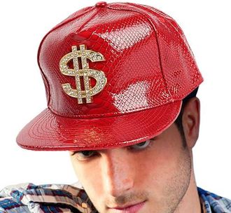 Generic Chapeau pour rappeur | Casquette de baseball Rock Hip Hop réglable - Accessoires de vêtements des années 80 - Accessoire de rappeur tendance amusant p