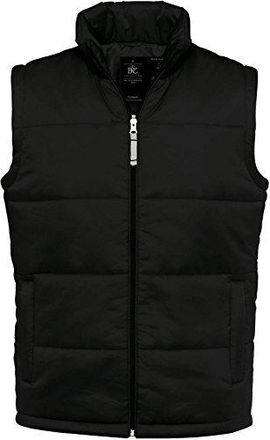 B&C Collection Gilet imperm&eacute;able en Nylon matelass&eacute; sans Manches Bodywarmer - Noir (2XL)