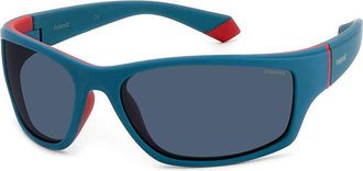 Polaroid Pld 2135/s CLP/C3 TEAL RED Sunglasses Mens Acetate, Standard, 65