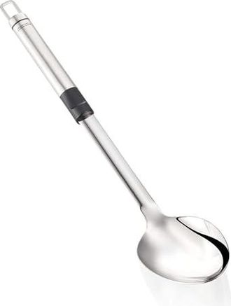 Leifheit Cuill&egrave;re de service ProLine, Grande cuill&egrave;re &agrave; l&eacute;gumes en acier inoxydable r&eacute;sistant &agrave; la chaleur, Cuill&egrave;re de cuisine avec oeillet de suspension, arg