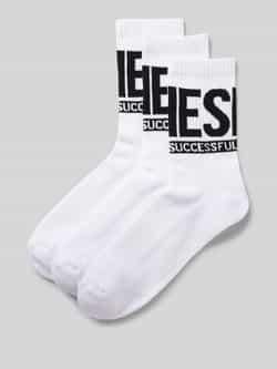 Diesel Socken mit Label-Print im 3er-Pack