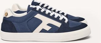 Faguo Baskets montantes bleues, bleu marine & blanches coton - WALNUT