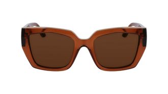 Karl Lagerfeld Unisex Adult Sunglasses KL6142S - Light Brown with Solid Brown Lens