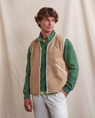 Faguo Veste polaire sans manches taupe