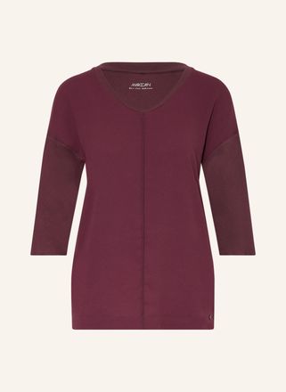 Marc Cain Shirt Im Materialmix Mit 3/4-Arm rot