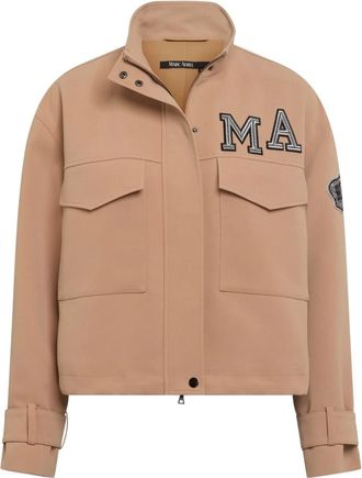 Marc Aurel Femme, Vestes, Beige, Taille: 42 FR Veste avec d&eacute;tails dembl&egrave;mes &agrave; paillettes