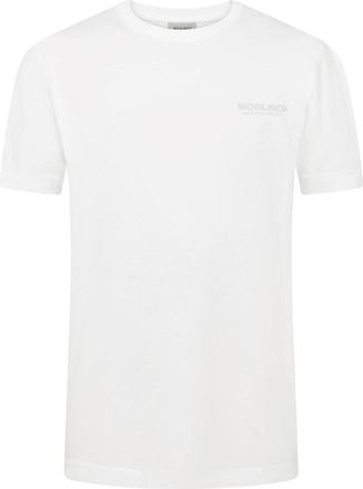 Woolrich T-Shirt aus Baumwolle mit r&uuml;ckseitigem Label-Schriftzug in
