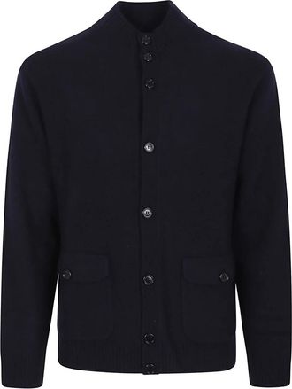 Ballantyne Homme, Pulls, Bleu, Taille: XL Gilet en Laine &agrave; Col Montant