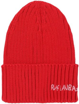 Ruslan Baginskiy Beanie mit Logo-Stickerei - Rot