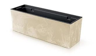 Prosperplast Urbi Case Beton Effect, Abmessungen (MM) 395x185x195, Cremefarbe