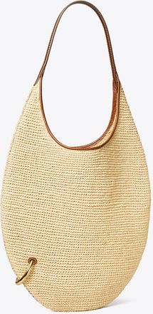 Tory Burch Damen Weiche Strohtasche mit Piercingdetail