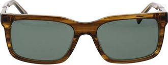 Timberland TI-1066467 Plastic Rectangle Sunglasses - Brown