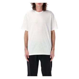 Yohji Yamamoto Homme, Tops, Blanc, Taille: S T-Shirt en Coton Graphique