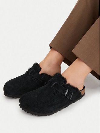 Birkenstock Hausschuhe Boston Vl/Shearling 0259883 Schwarz