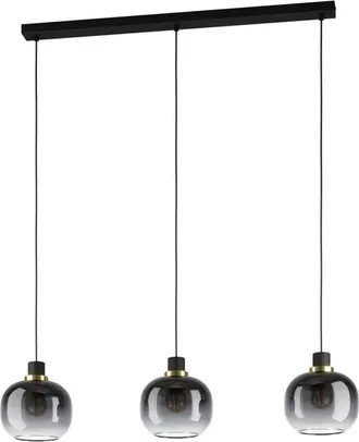 Eglo Suspension Eglo Oilella 3xE27 Noir/gris