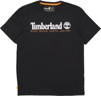 Timberland Schwarzes T-Shirt mit Frontaufdruck - - Tops - Herren - Schwarzk - S