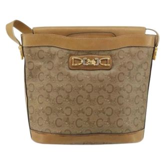 Celine Sac Seau Vintage en Toile Pr&eacute;-aim&eacute; - Femme - Pre-owned - Beige - Taille: ONE Size