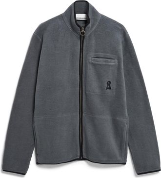 Armedangels Herren Fleecejacke aus Bio-Baumwolle AABLEO Fleece Jacket Relaxed Fit Space Steel