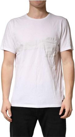 Bottega Veneta Homme, Tops, Blanc, Taille: L T-shirt en jersey de coton