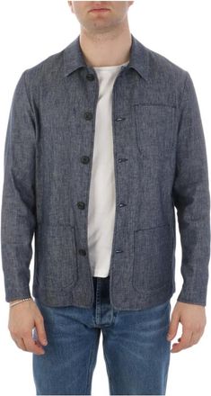 Altea Homme, Vestes, Noir, Taille: XL 6010 Denim Camicia