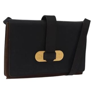 Loewe Pre-owned Suede Shoulder Bag - - Pre-owned - Damen - Schwarzk - ONE SIZE