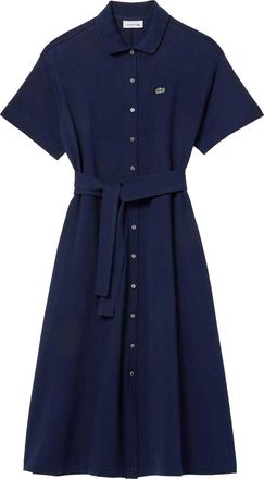 Lacoste Polo-Kleid f&uuml;r Damen, Mit G&uuml;rtel, Piqu&eacute; (Blau)